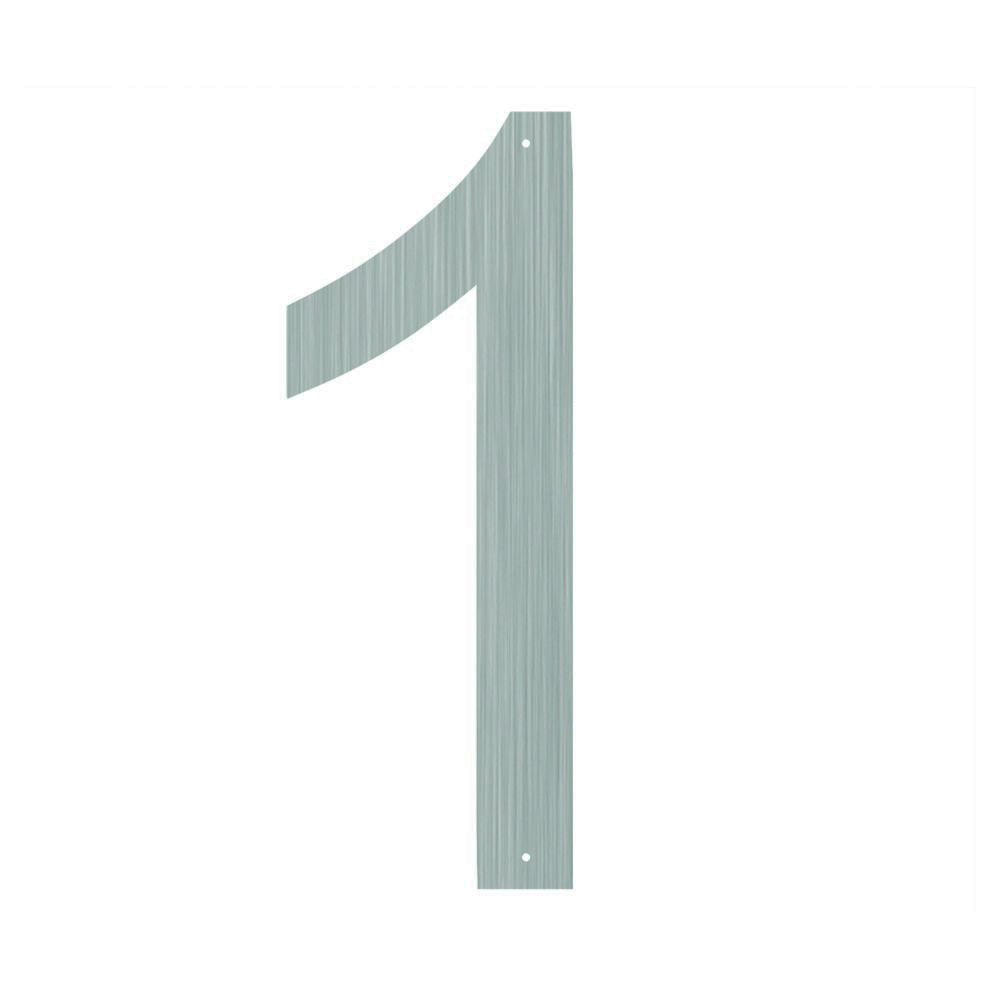 Number 1 Large House Number in Stainless Steel 400mm High